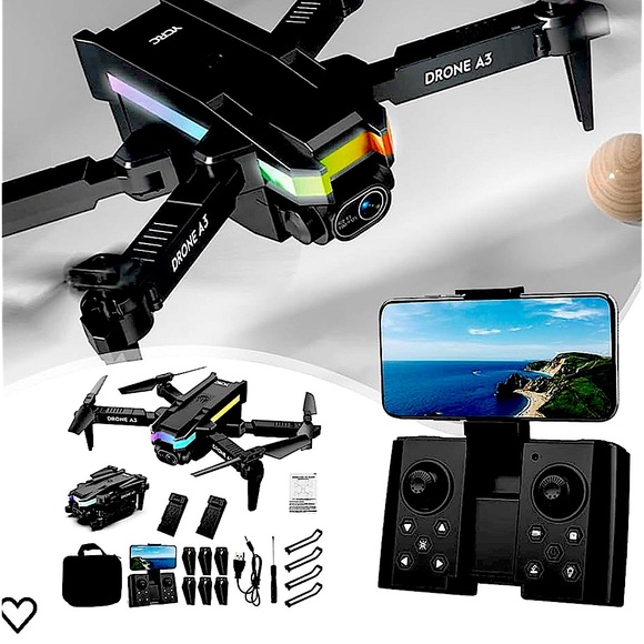 Other | 224 New Pro Drone A3 With 4k Dual Hp Fpv Camera Hd Aerial ...